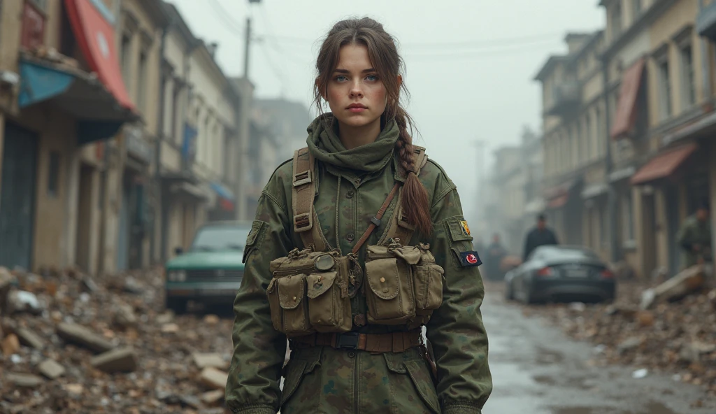 Girl in the uniform of the Armed Forces of Ukraine - SeaArt AI