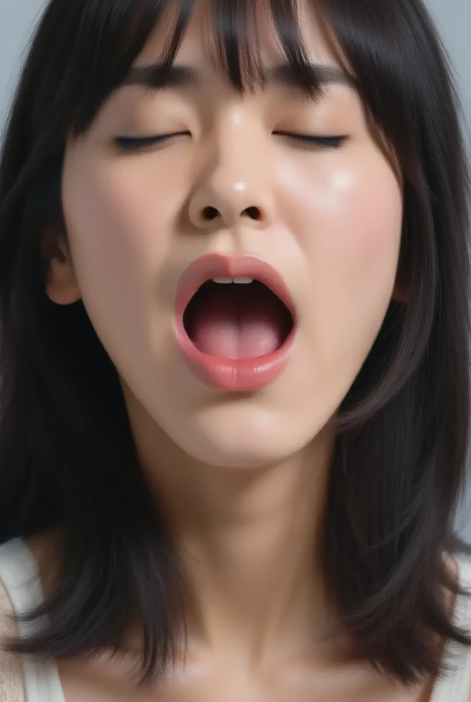 A 23 year old Japanese women, Upper body photo, facing upwards - SeaArt AI