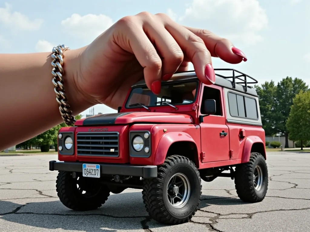 A colossal woman’s hand dominates the view. Her fingers, thicker than ...