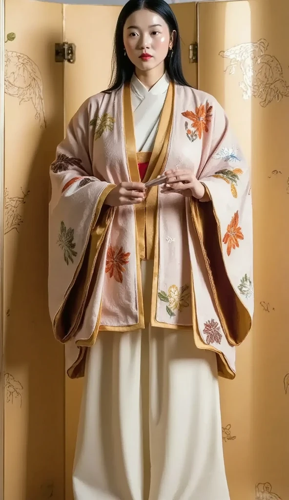 Heian period、Amazonian face、one woman、Women wear twelve single kimonos ...