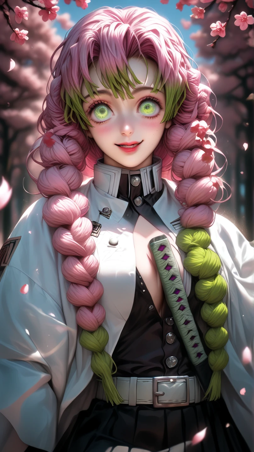 A hyper-realistic, cinematic portrait of Mitsuri Kanroji from Demon ...