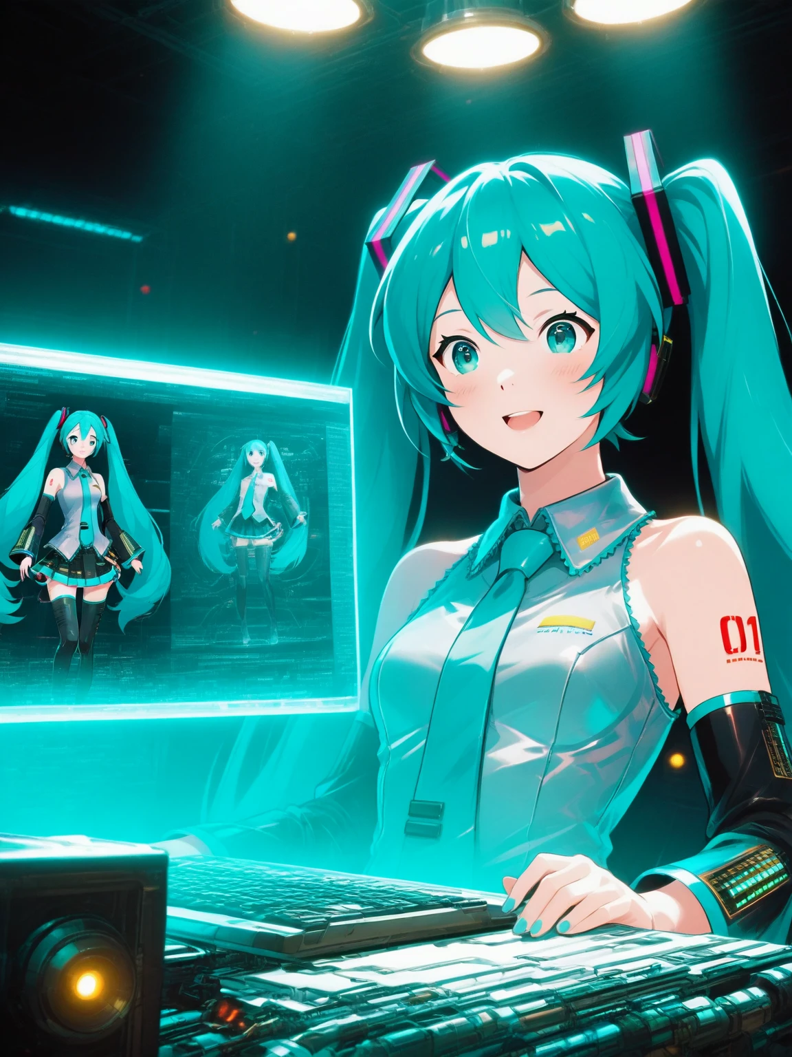Hatsune Miku，Japanese Girl，Computer graphic rendering with dance ...