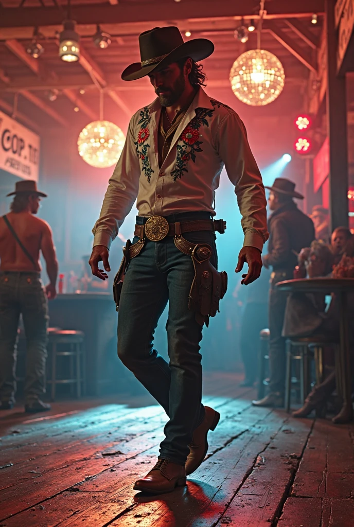 S’ disco main theme: cowboy, western - SeaArt AI