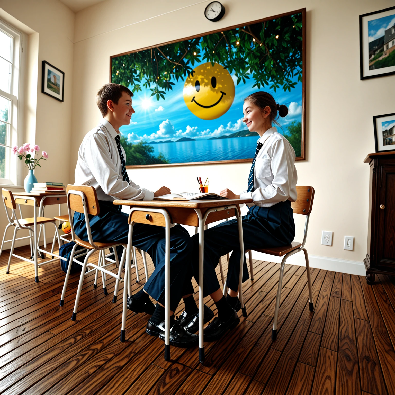 Bright and cheerful classroom atmosphere
