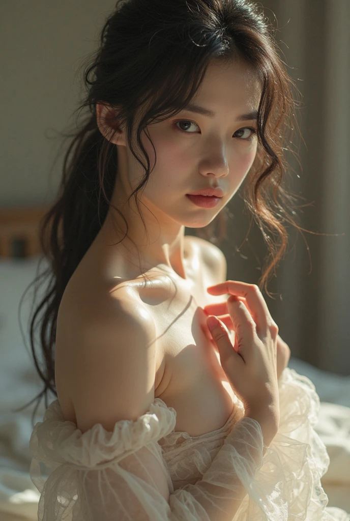 Generate a 19 very beautiful asian woman touching herself - SeaArt AI