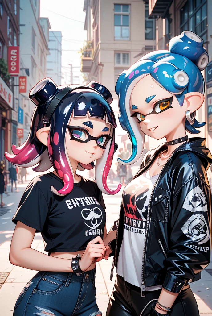 Splatoon Battle 2 Girls grunge Y2K - SeaArt AI