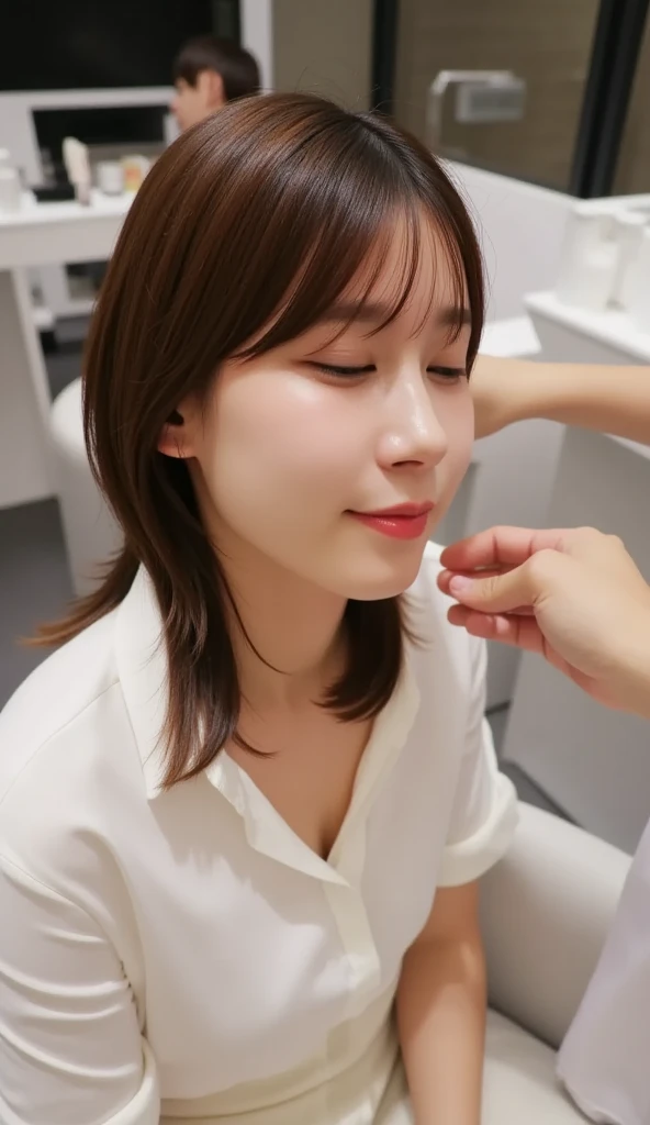 Smooth Silky Hair 、 his hairstyle is straight 、Long hair that reaches down - SeaArt AI