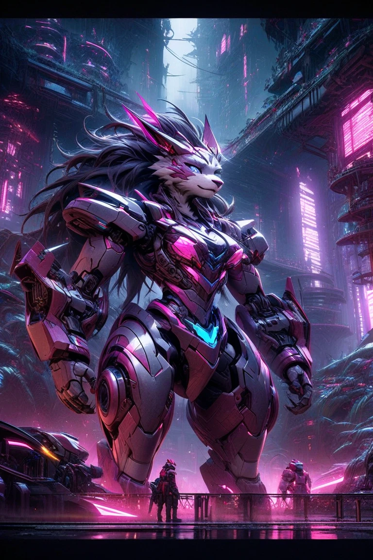 Furry culture, hyper-realistic 8K image of a fantastical laboratory ...