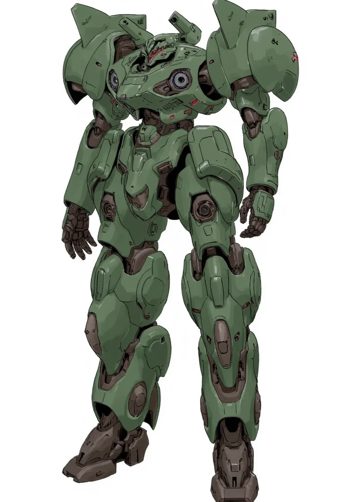 Mecha robot, dieselpunk, 2d, retrofuturism, model sheet, ((german ...