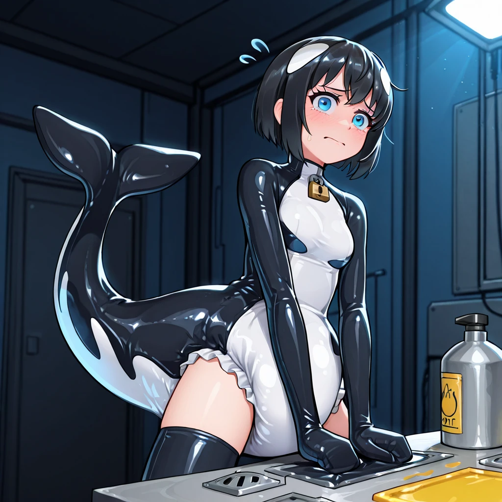 Masterpiece, best quality, 1girl, solo, black hair, blue eyes - SeaArt AI