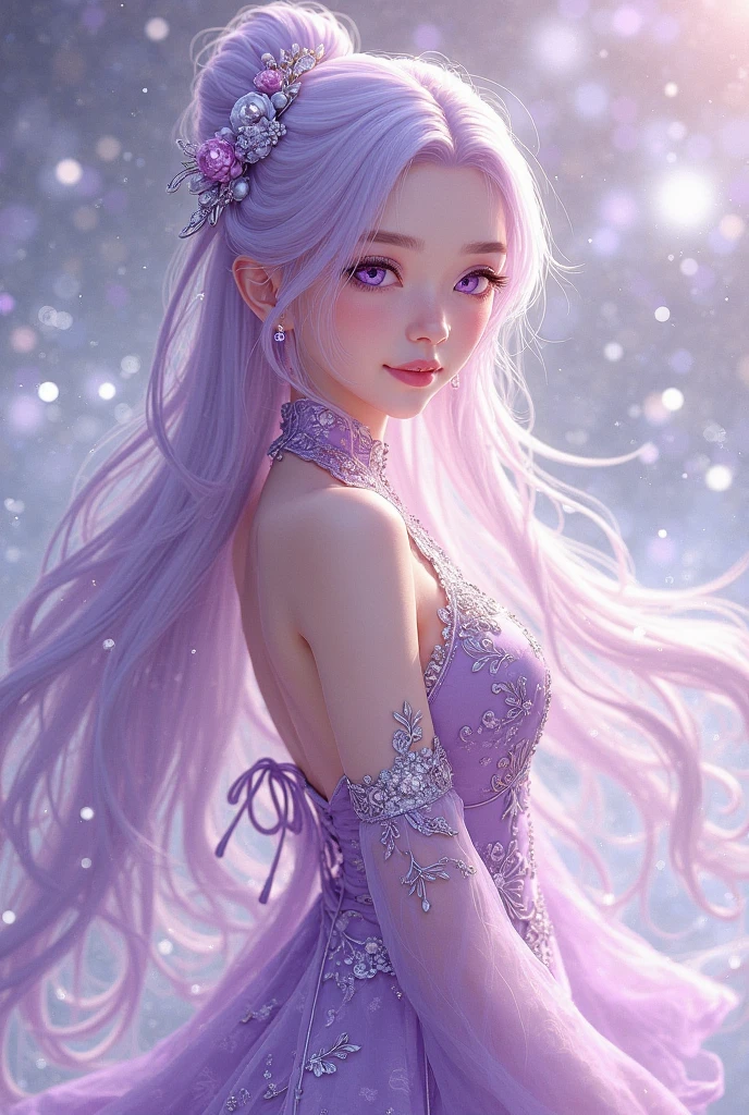 Character 1: Seren (Lavender Theme) Description for image generation ...