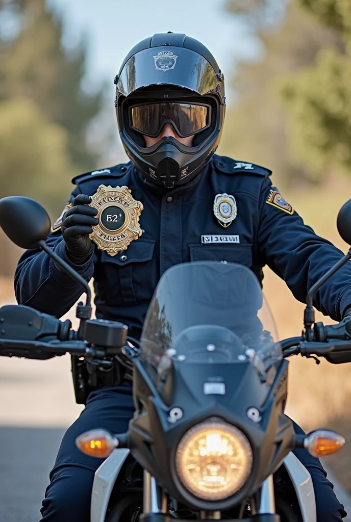 I want a photo of a police officer in Greek police uniform of ΔΙΑΣ ...