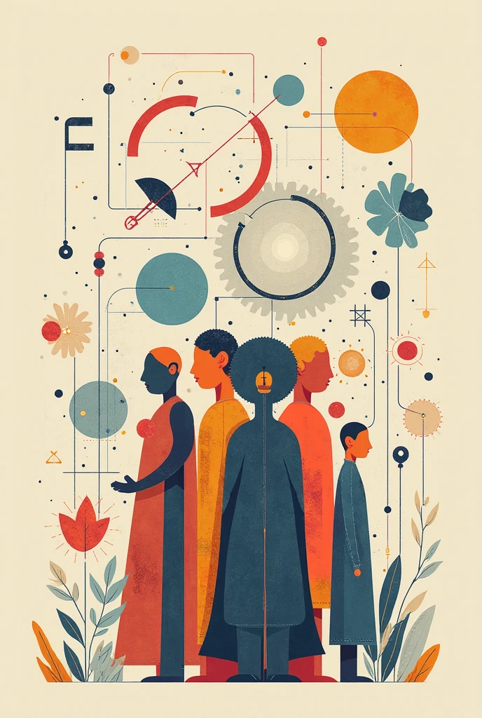 Symbols and visual ideas representing the specialization of languages ...