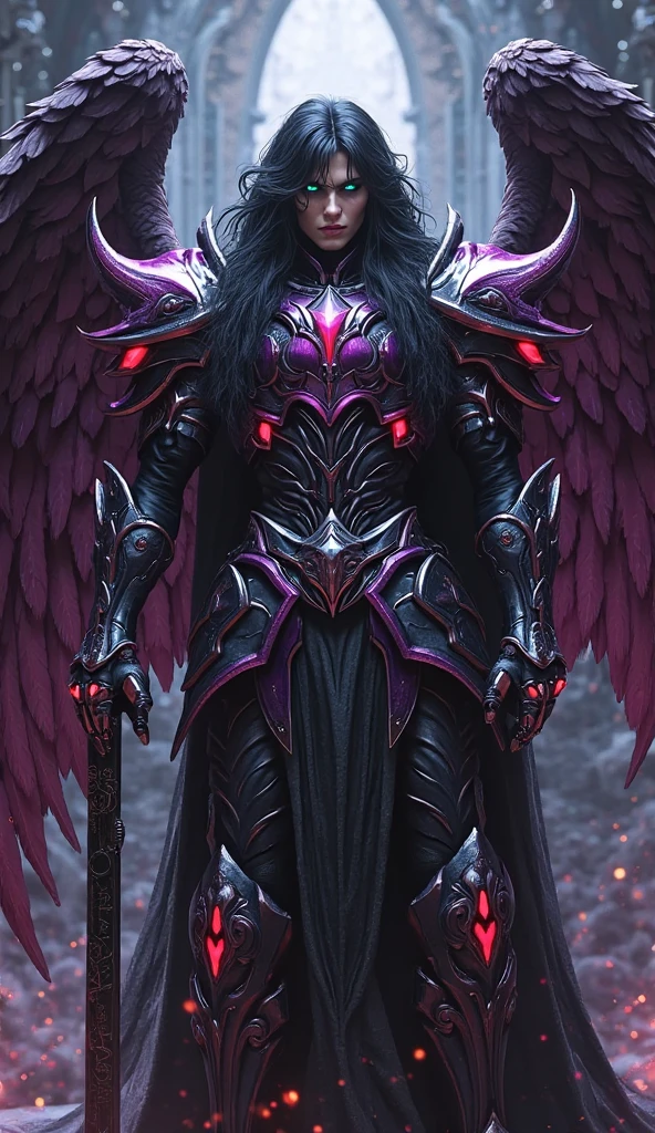 "Hades from Saint Seiya in his true form, wearing a majestic dark armor ...