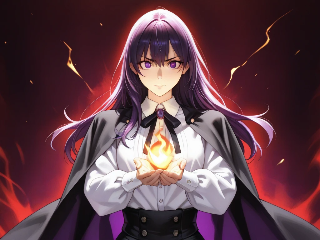 The image is a digital illustration of an anime-style character - SeaArt AI