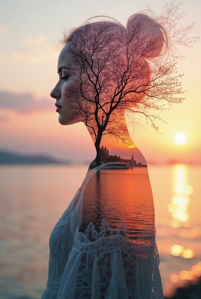 High quality, 8K Ultra HD, A beautiful double exposure that combines an ...