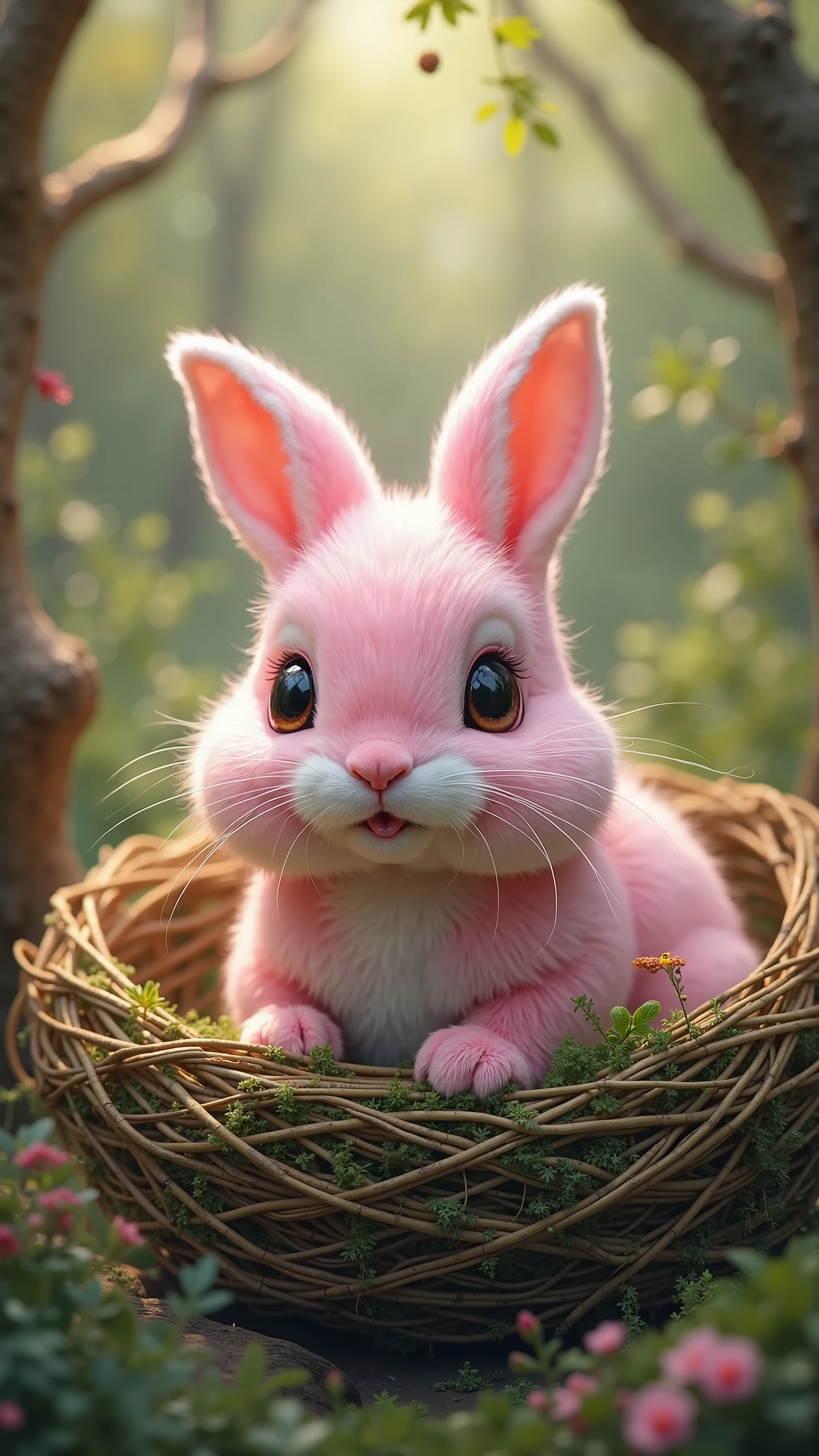 High definition images、Pink Rabbit、It looks like they build nests in ...