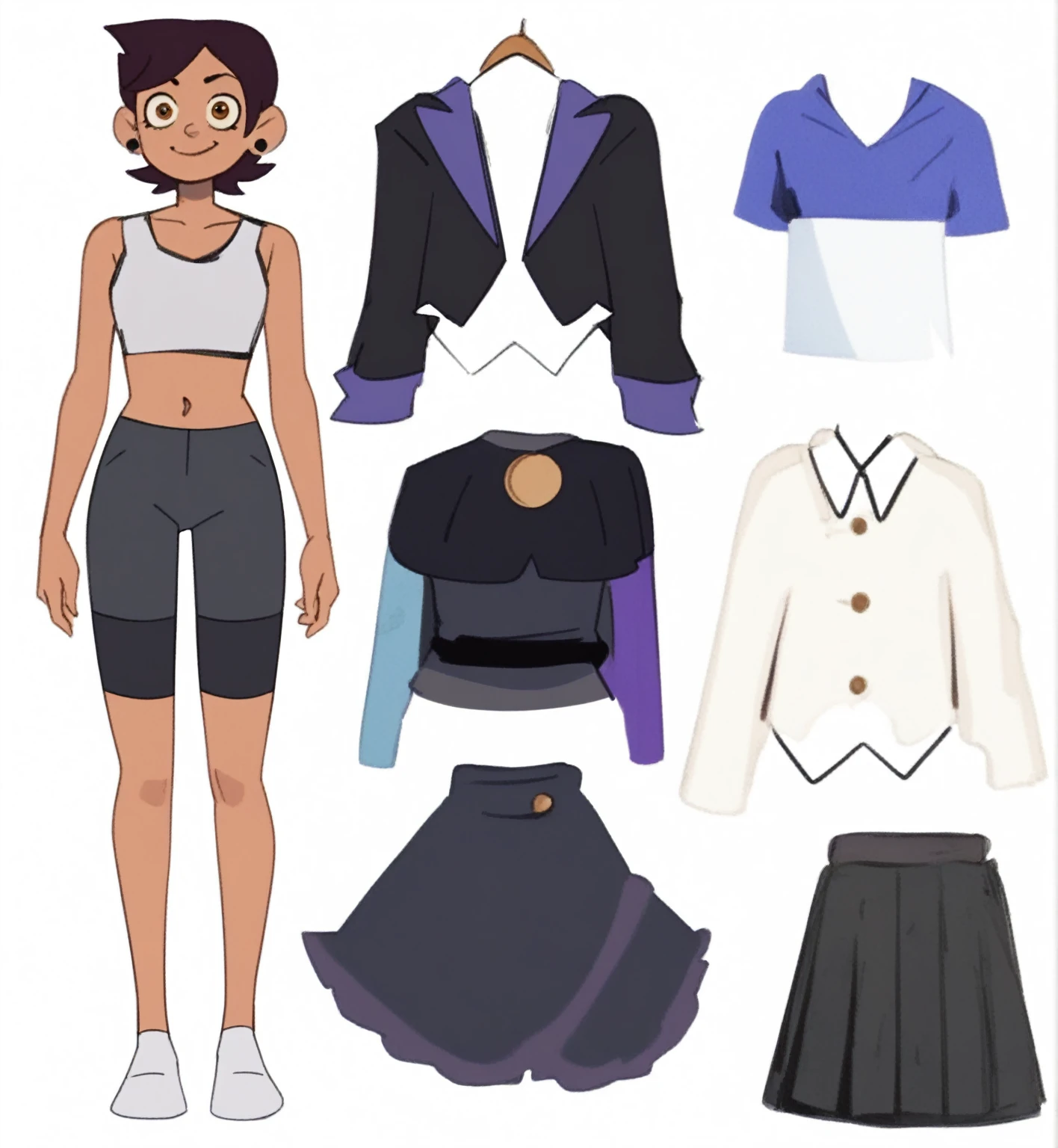 Paper doll magic witch black girl Luz Noceda Paper doll in black ...