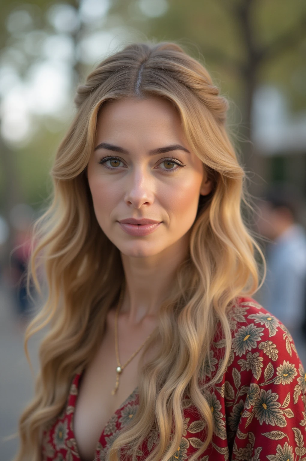 创作一个Full of temptations与戏剧性的场景，Cersei's long silver and gold hair and white skin - SeaArt AI