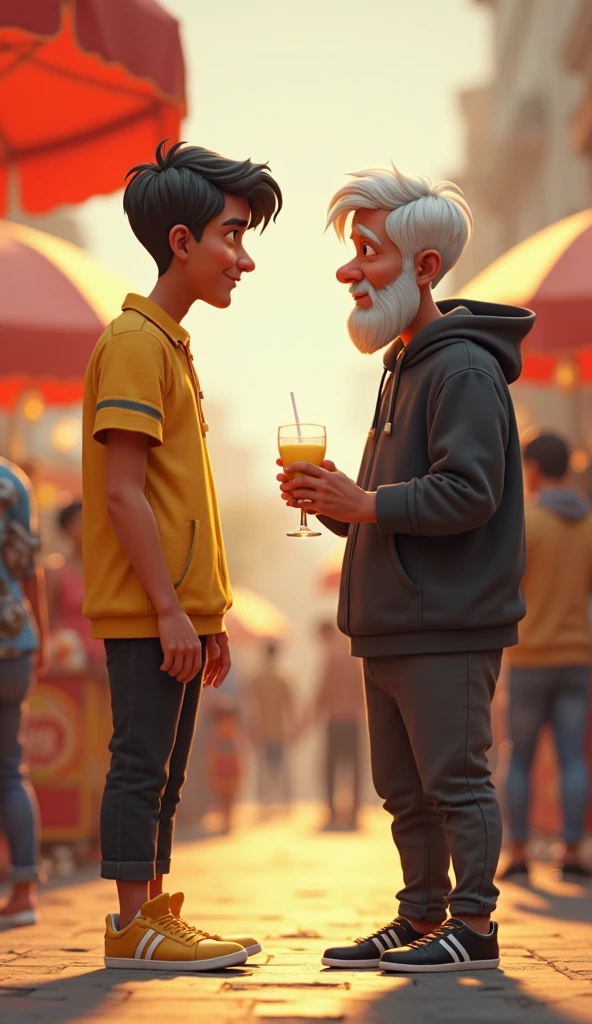 Scene 16. 3d Cartoon Style Sympathetic Vendor – Elderly golgappa vendor ...