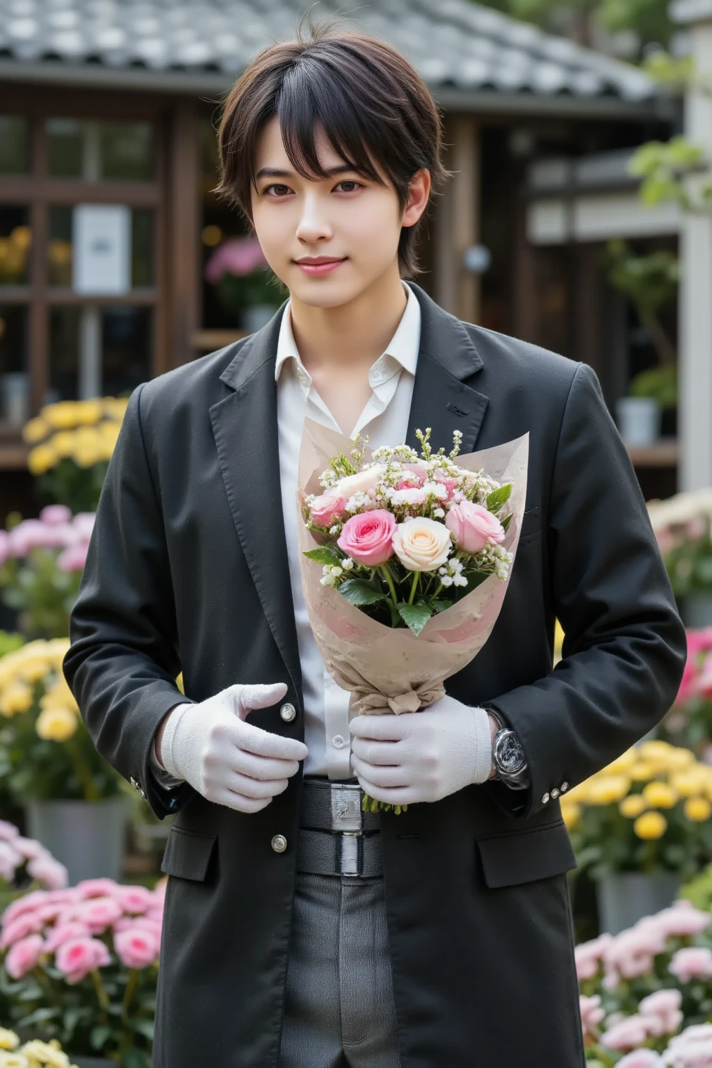 A very realistic Japanese butler. Refined and intelligent features ...