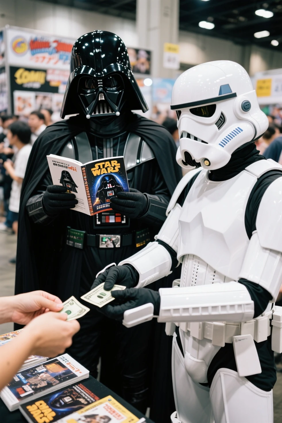 Enjoying the comic convention to the fullest