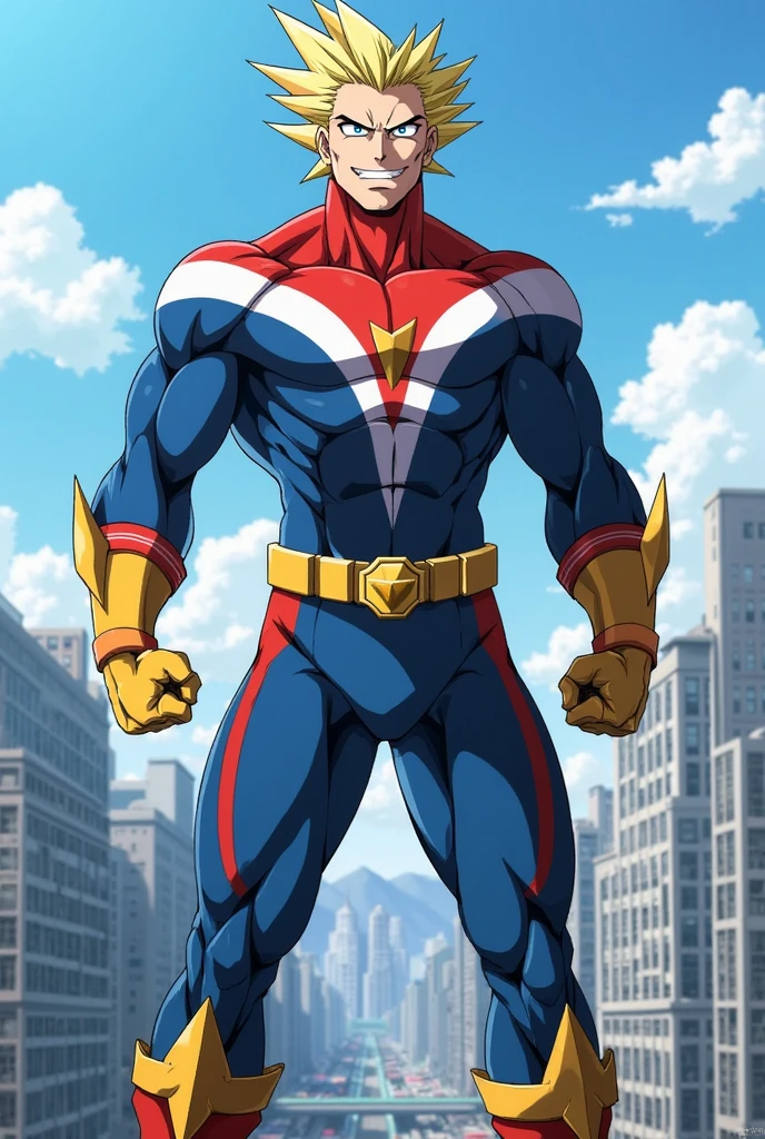 “All Might, the Symbol of Peace from My Hero Academia, in his muscular ...