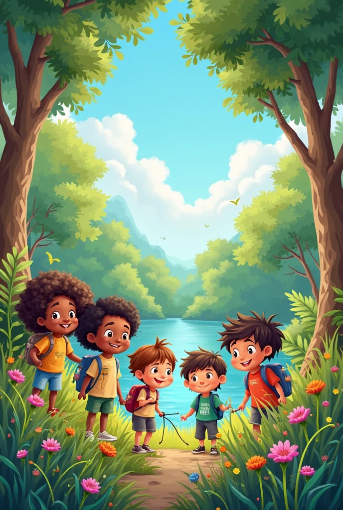 School Book Tital Natural Theme 2 Class - SeaArt AI