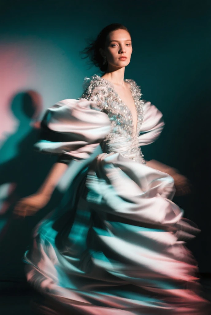 Haute Couture Portraits，People in motion，Blurred lines from clothing ...