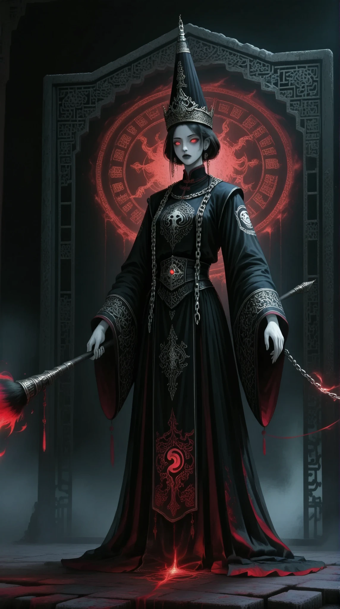 Judge Fengdu uniform, style: Chinese-style Netherlands + black and red ...