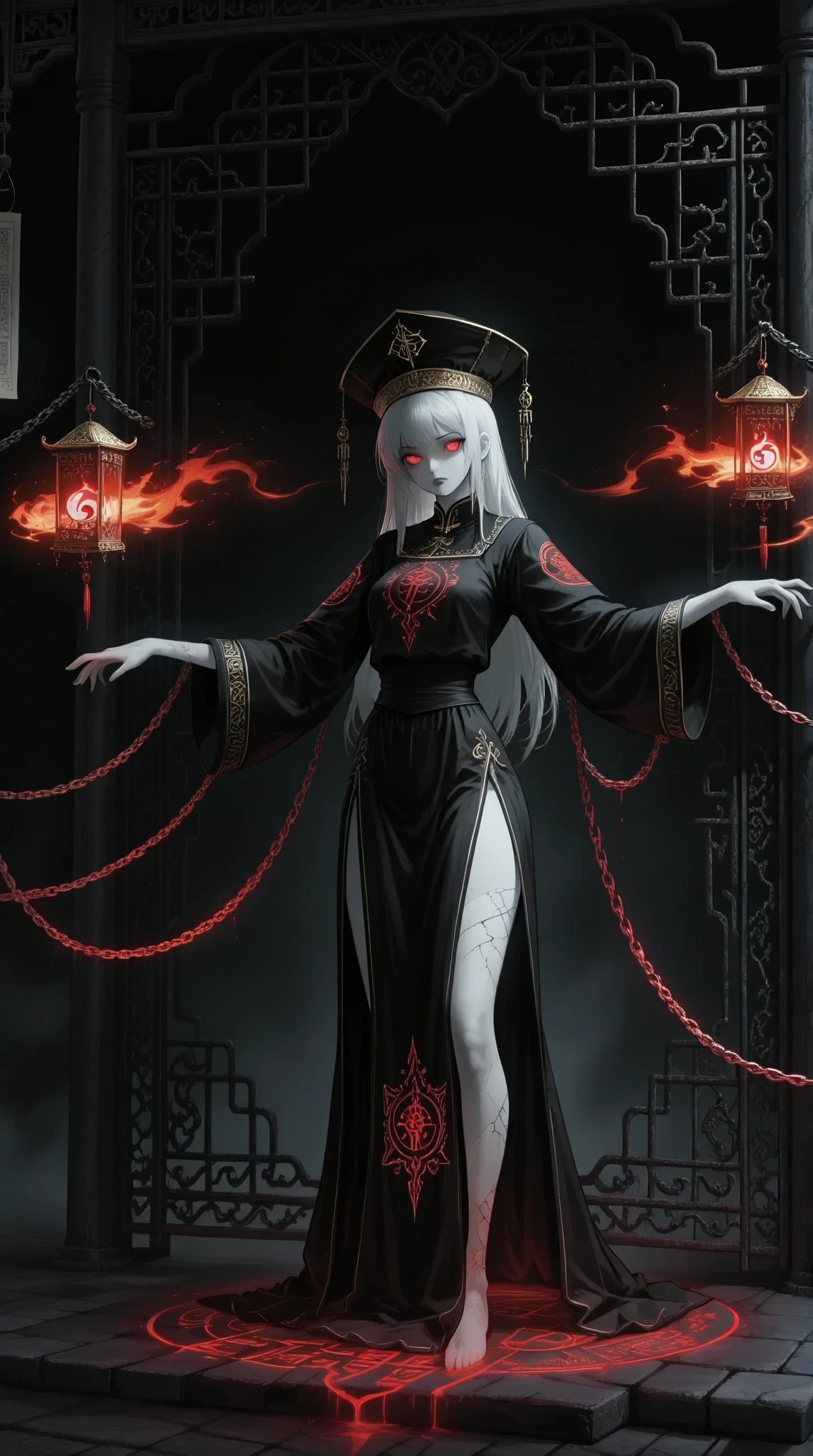 Judge Fengdu uniform, style: Chinese-style Netherlands + black and red ...