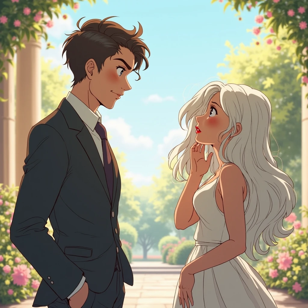 "Anime-style illustration of a dramatic and emotional scene in an ...