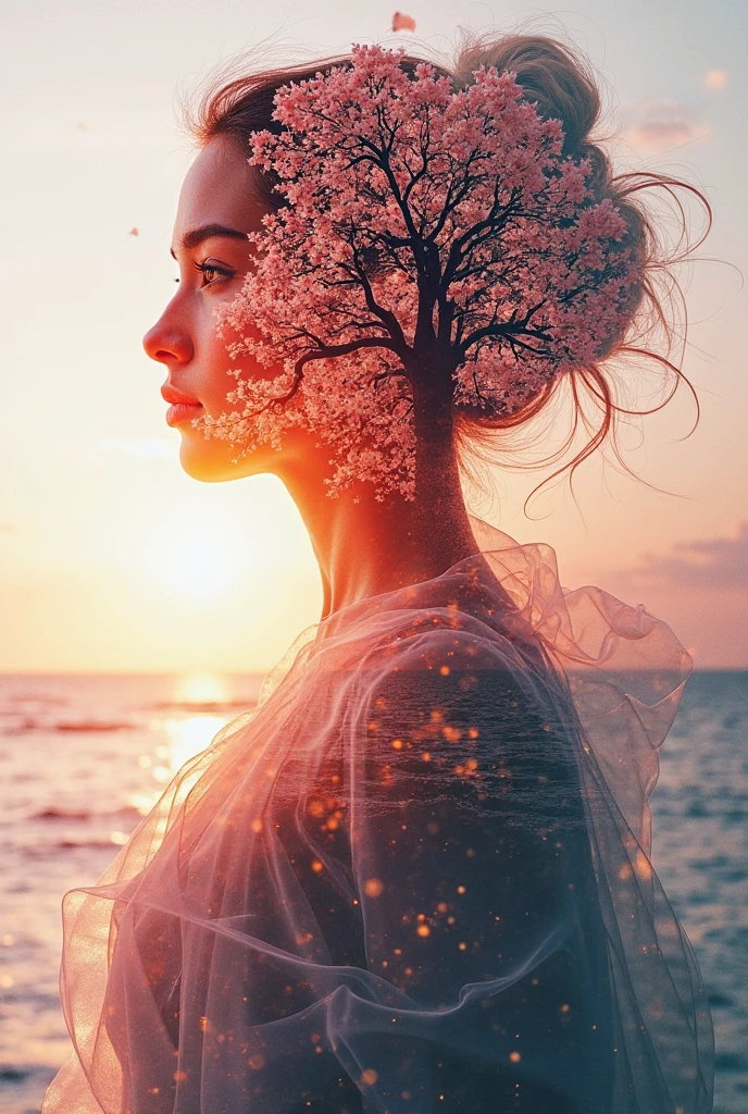 High quality, 8K Ultra HD, A beautiful double exposure that combines an ...