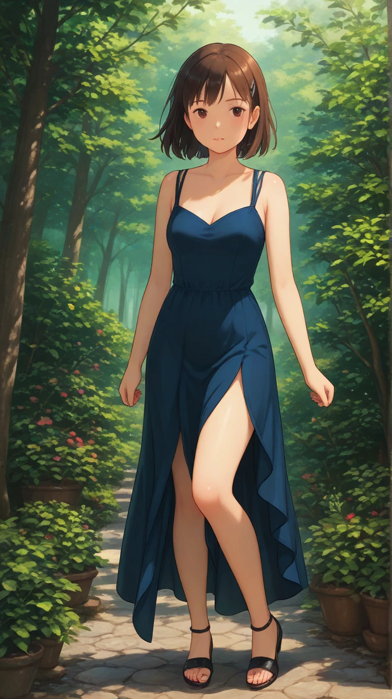 Cute,charming beautiful girl standing in the,stunning background ...