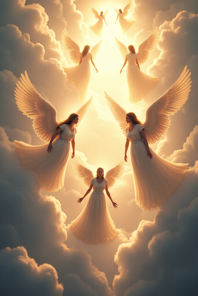 High Definition Best 4k Image 7 Angels with white wings on their backs ...
