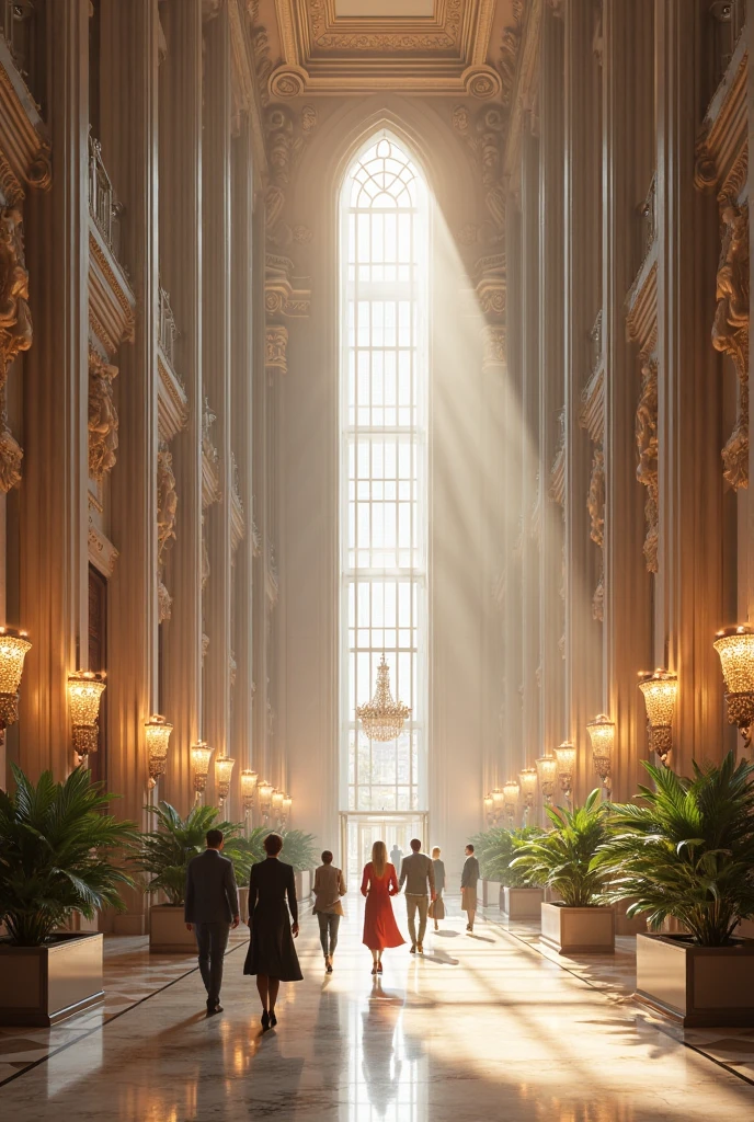 The lobby is 12 meters hight - SeaArt AI