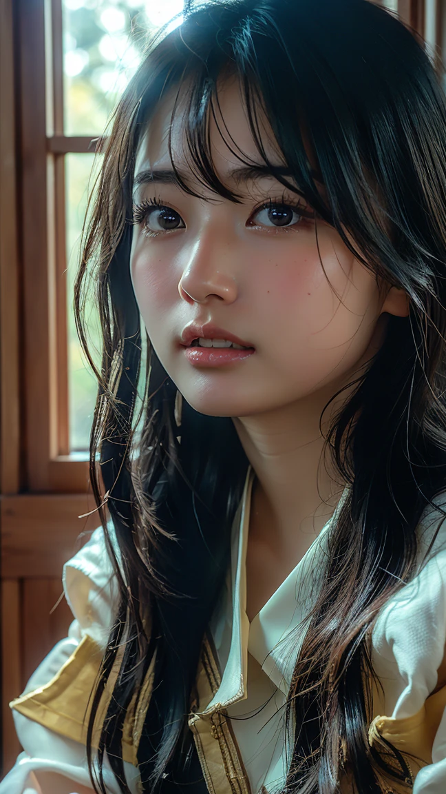 Ultra realistic close-up portrait of a breathtakingly beautiful young ...