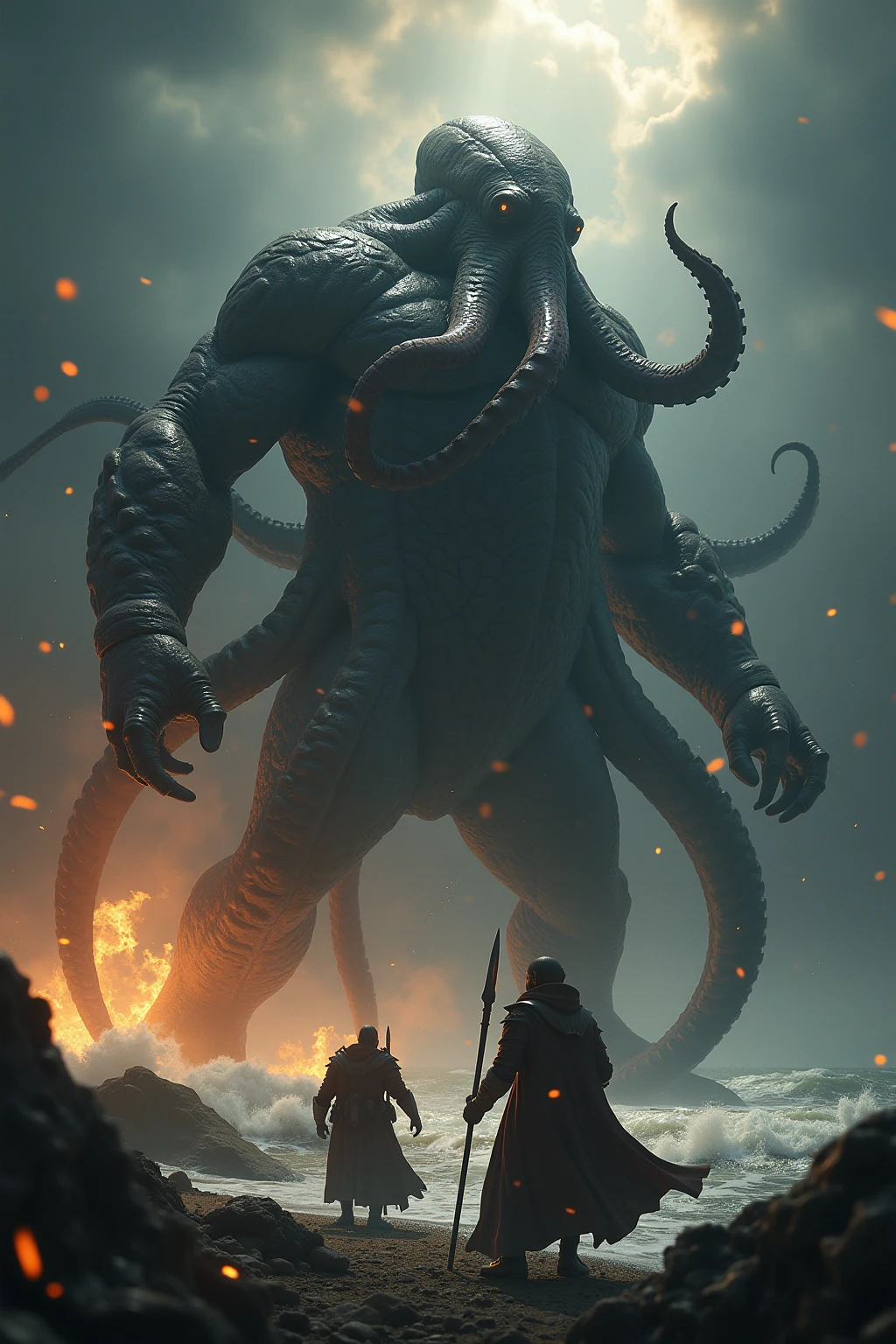 Giant Octopus,Righteous Heroes,Attack on the Final Boss,4K,live action ...