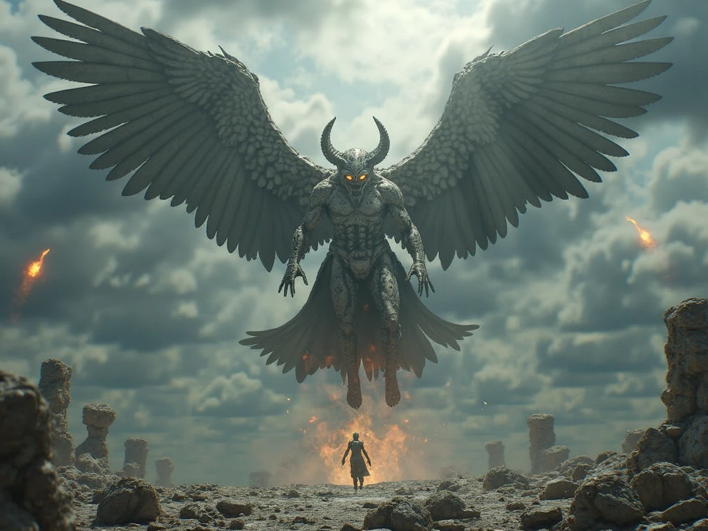 Fallen angel final boss - SeaArt AI