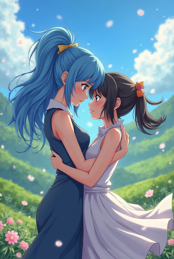 Bulma kissing Hinata - SeaArt AI