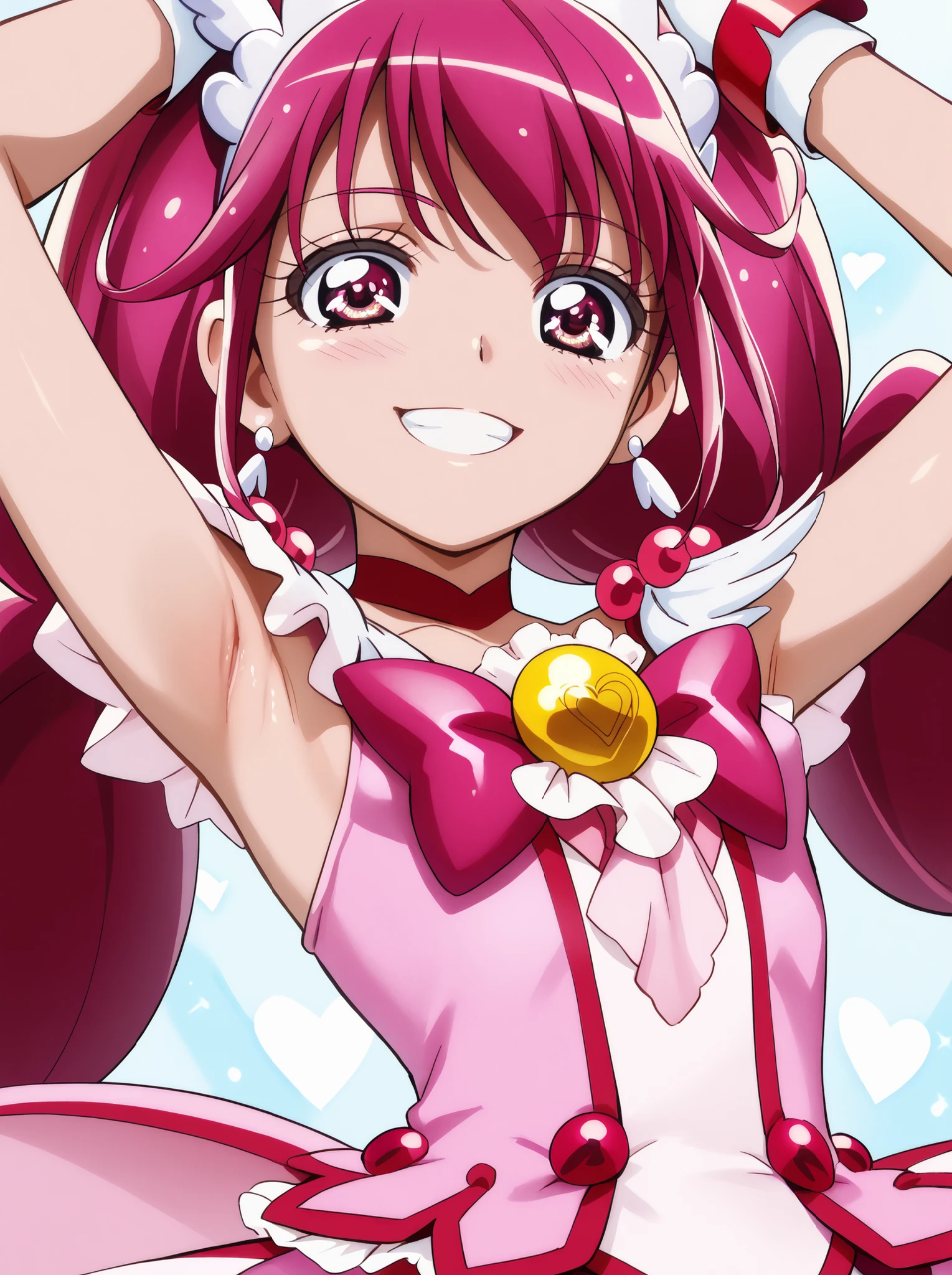 sparkling background、Smile Pretty Cure、cure happy、 Slim、Small breasts ...