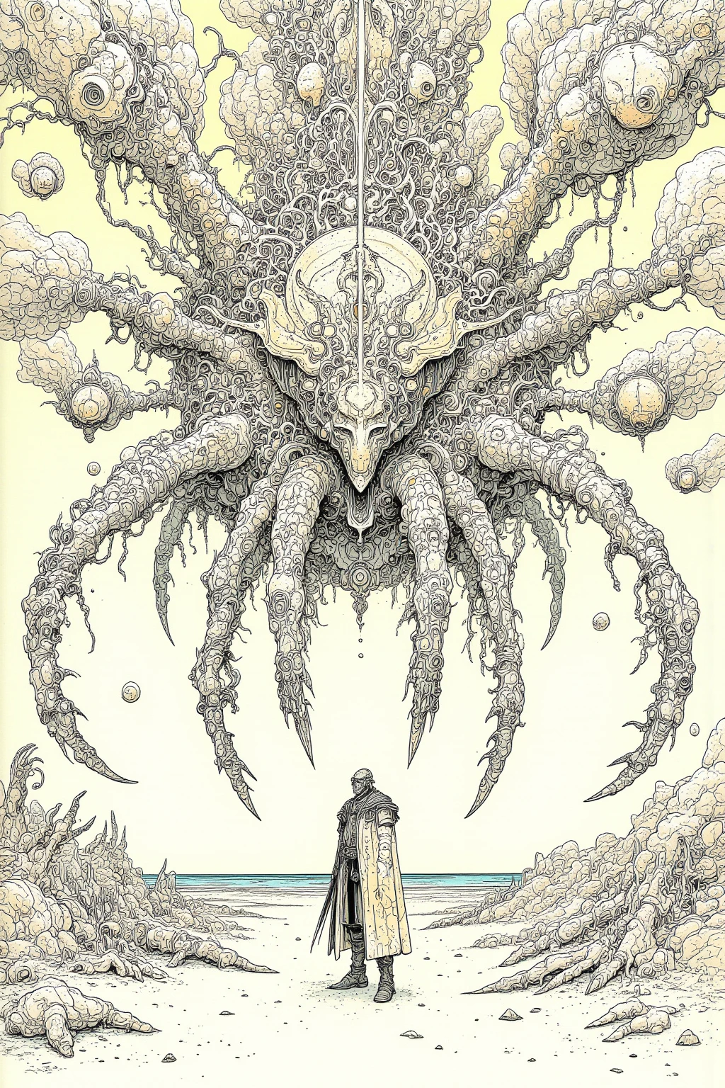 A surreal landscape, Alien creatures,intricate and detailed creatures ...