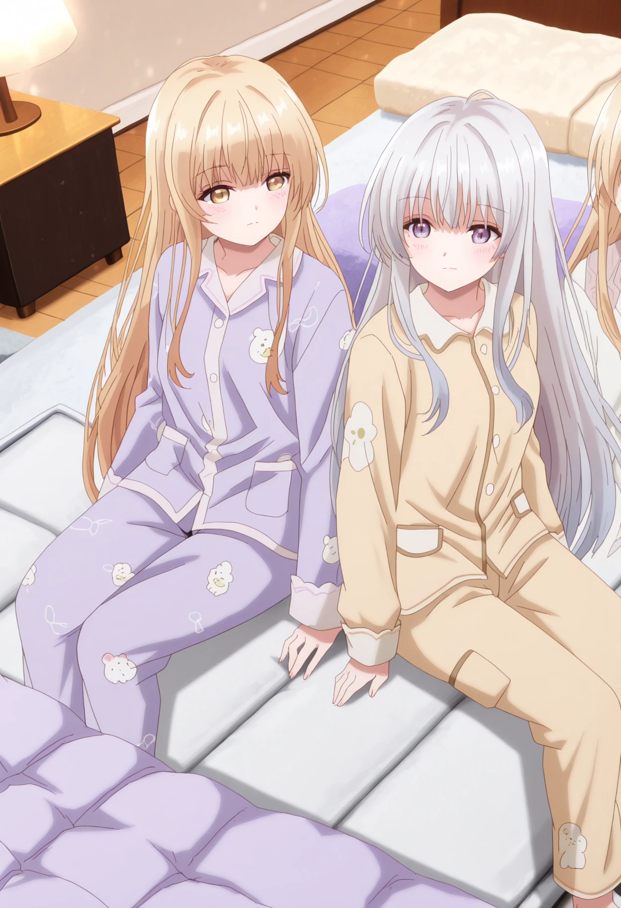 Mahiru Shiina and Elaina in 2D anime style, Mahiru with short light ...
