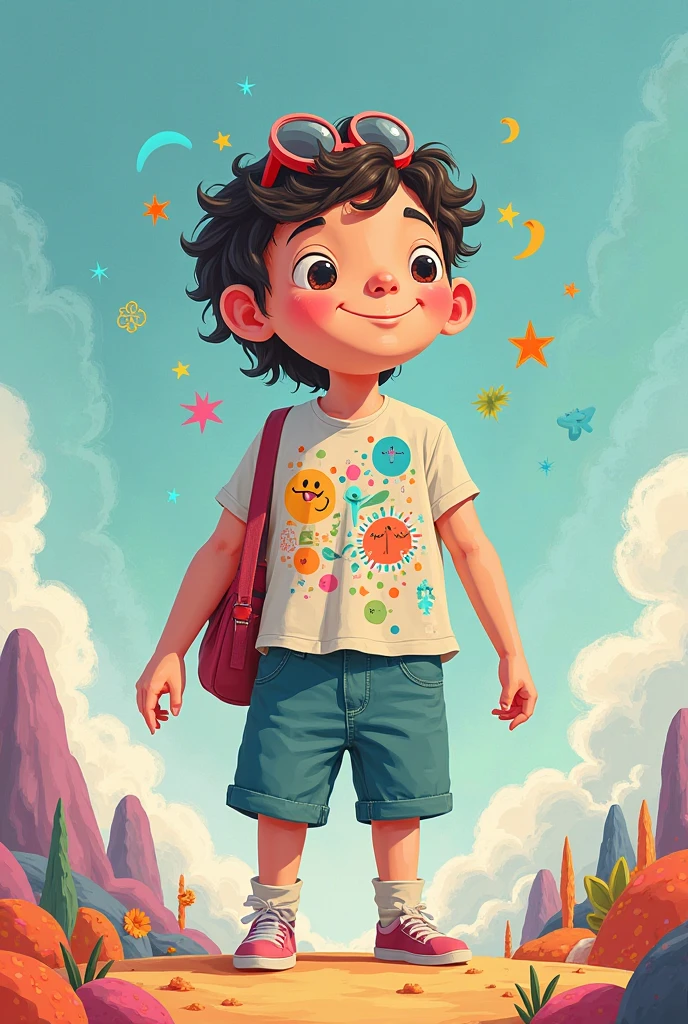 Graphic designer with half a body and a happy face - SeaArt AI