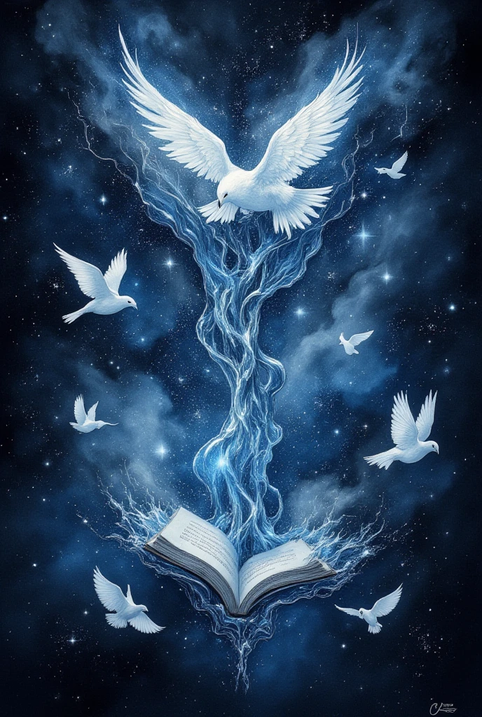 "Surreal poetry layout, letters melting into liquid mercury and ...