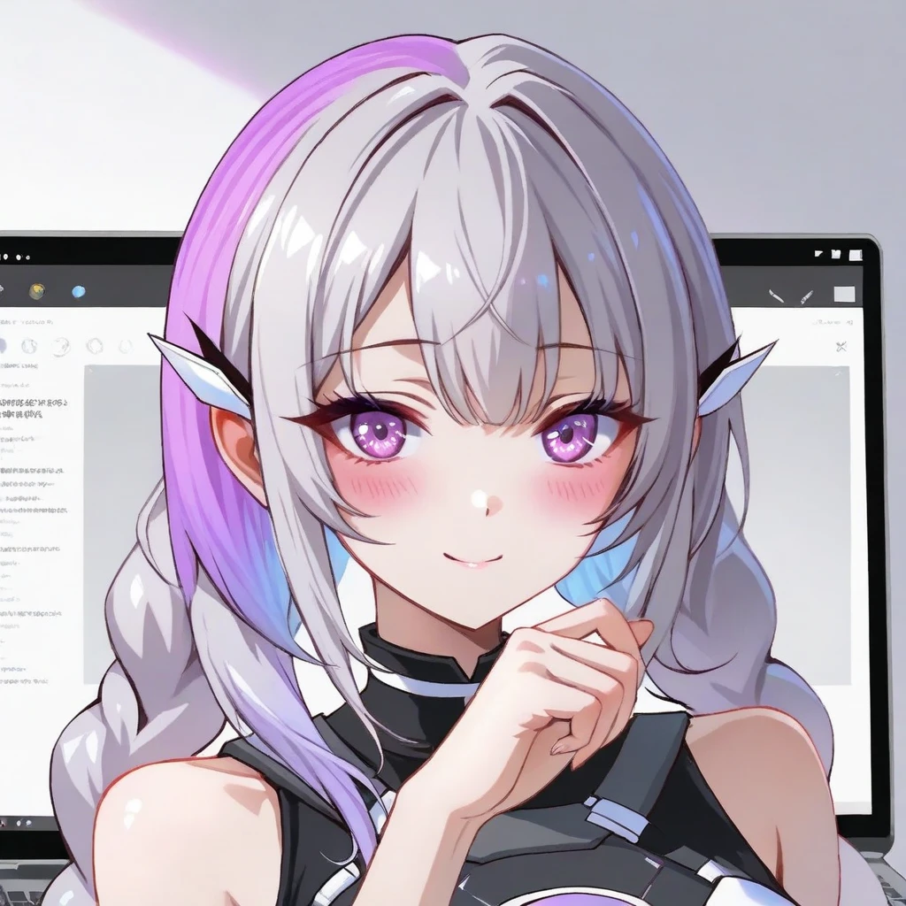 In a brightly colored anime-style picture，The girl is peeking out of ...