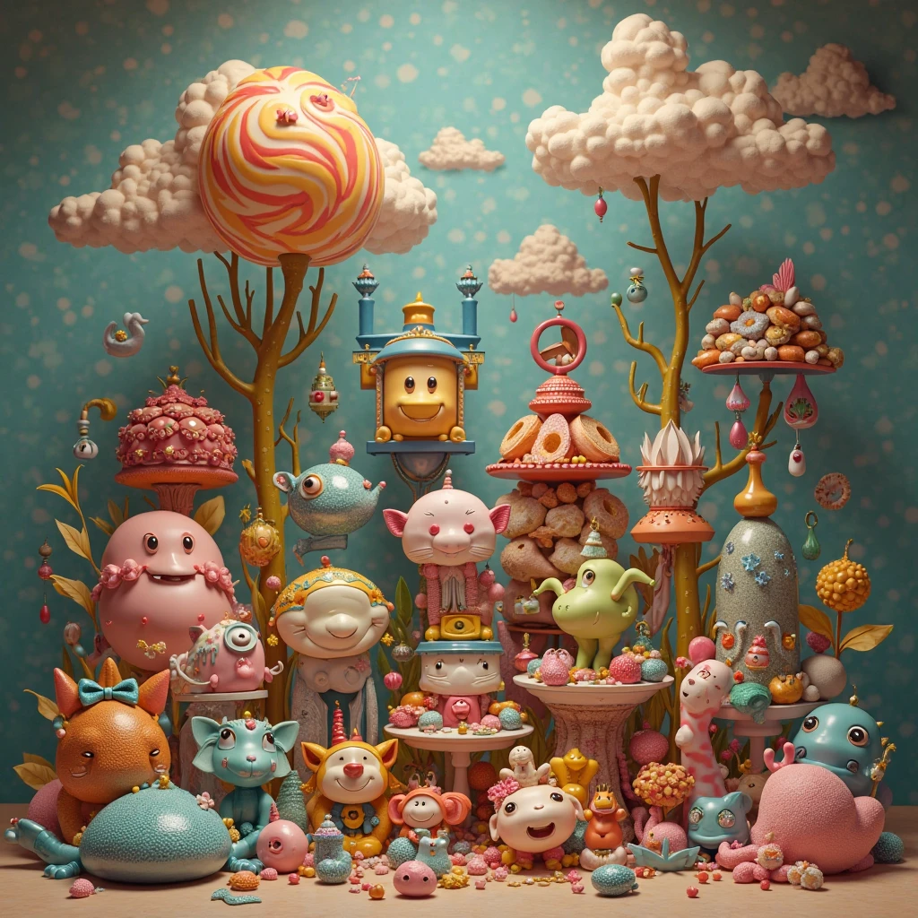 20 different objects in a picture that creates a picture - SeaArt AI