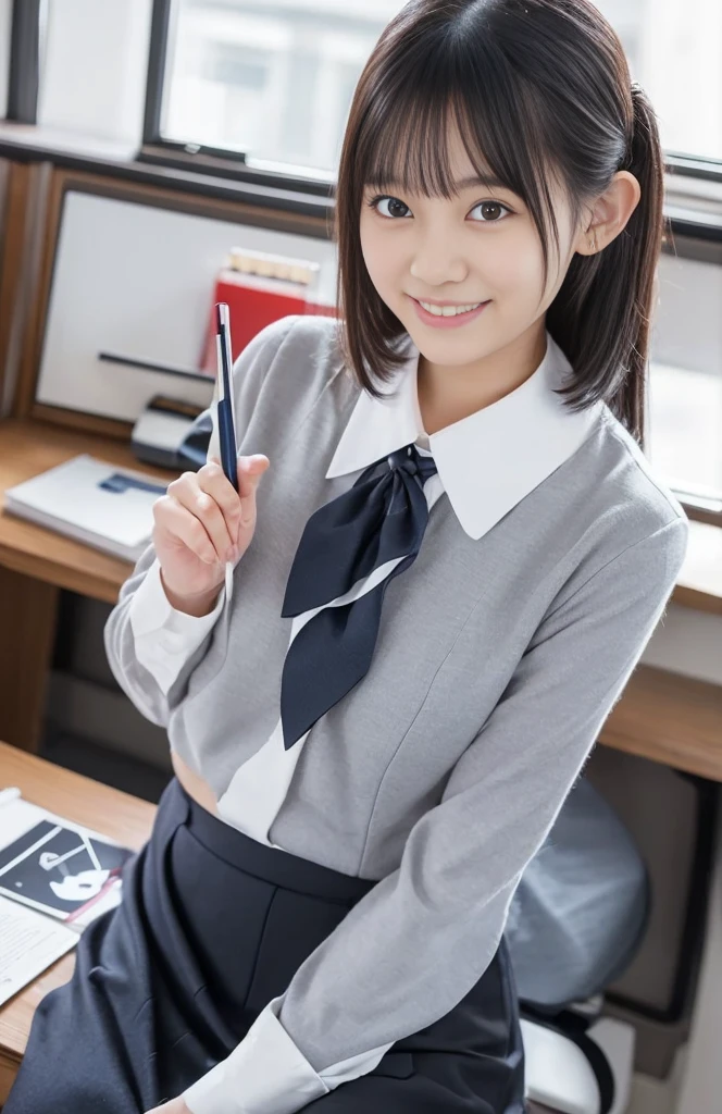Beautiful Japanese office lady in her late 20s, wearing a stylish ...