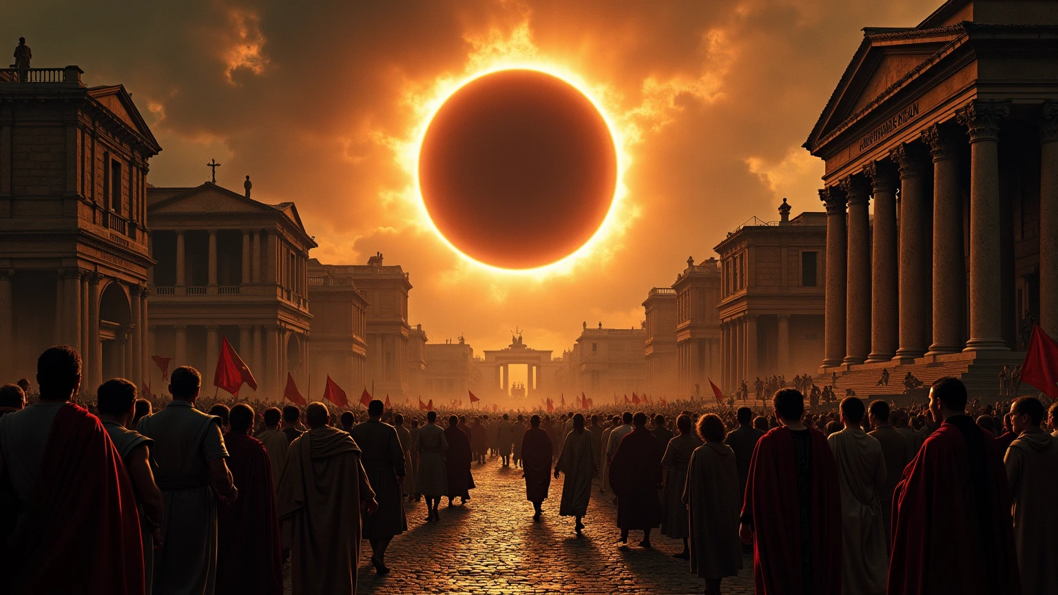 Solar eclipse over Rome: the crowd in the streets looks at the sky in ...
