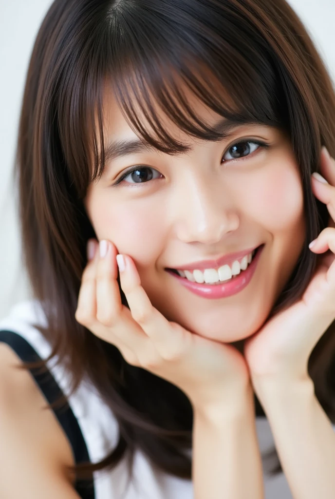 全裸,extreme close-up portrait of a beautiful 20-year-old Japanese woman ...